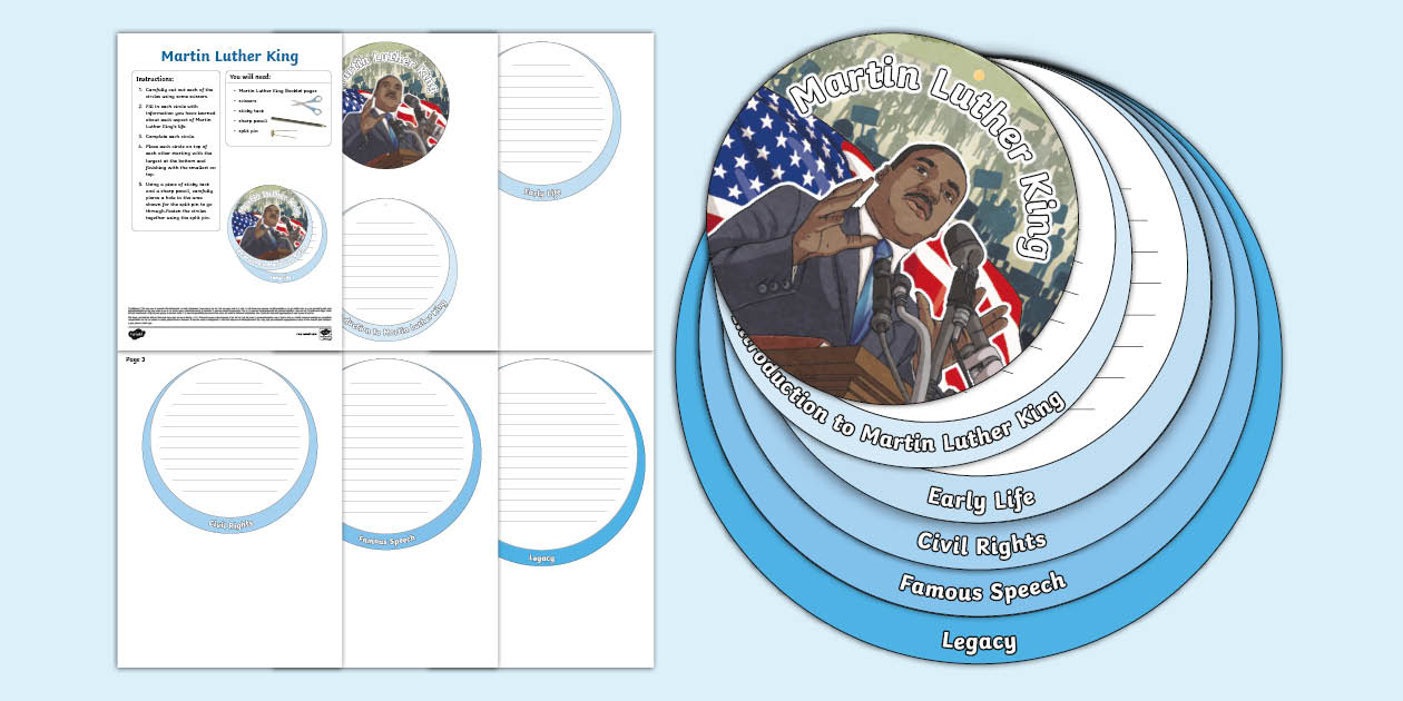 Martin Luther King Circles Booklet (Teacher-Made) - Twinkl