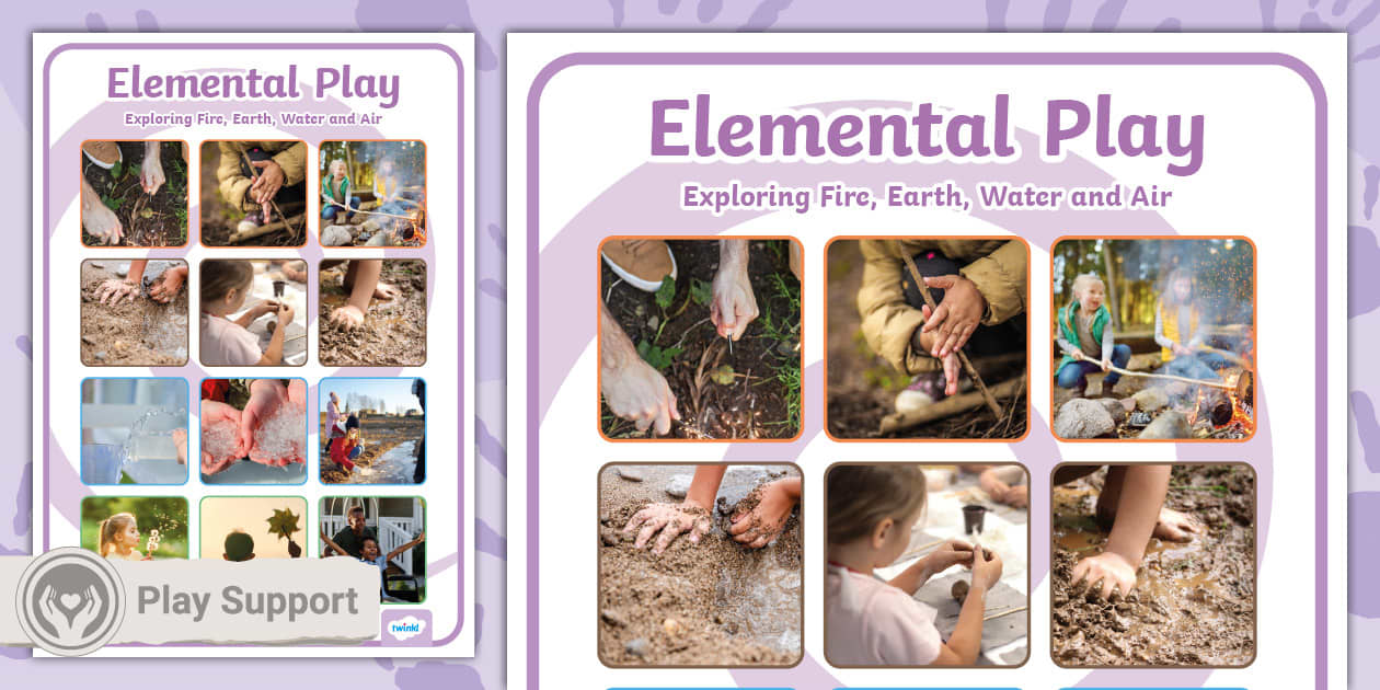 Elemental Play - Exploring the Four Elements Display Poster