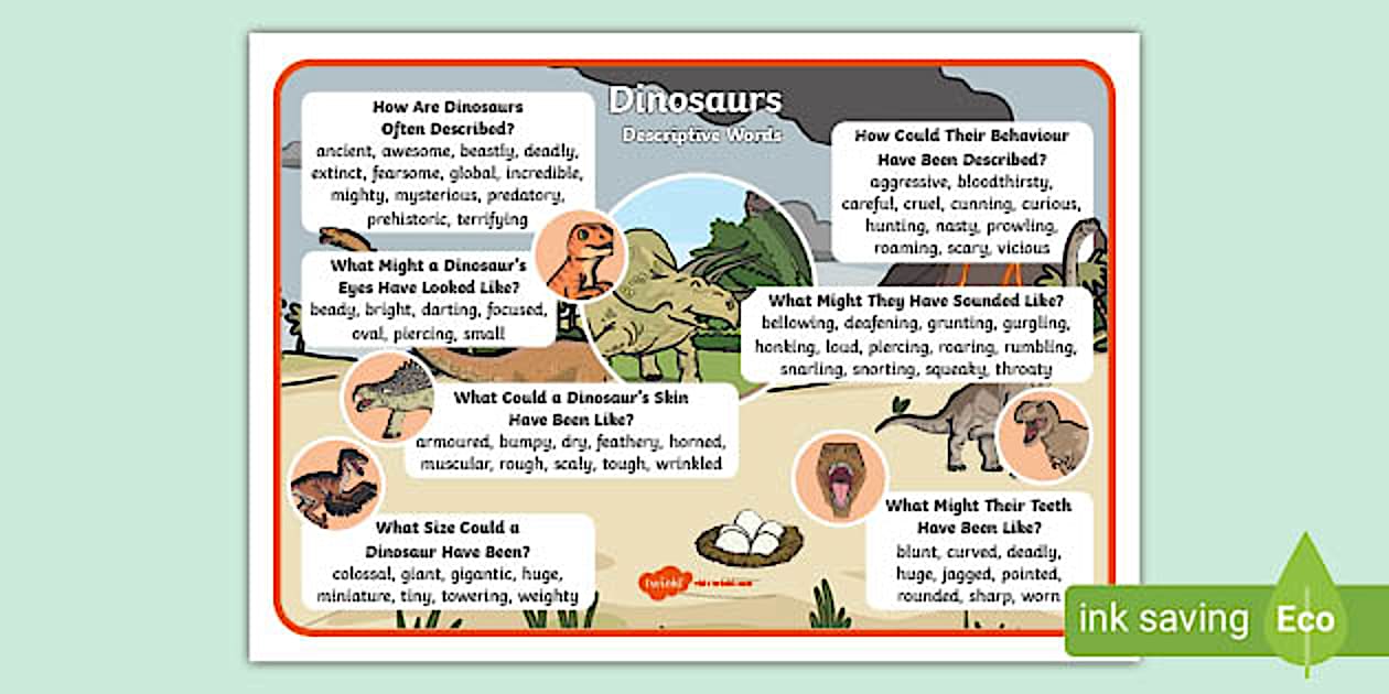 Descriptive Word Mat | Dinosaur Literacy Activities - KS1