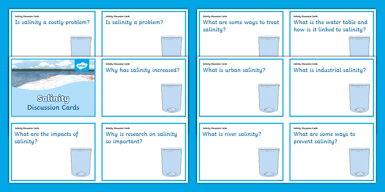 Salinity Discussion Cards (professor feito) - Twinkl