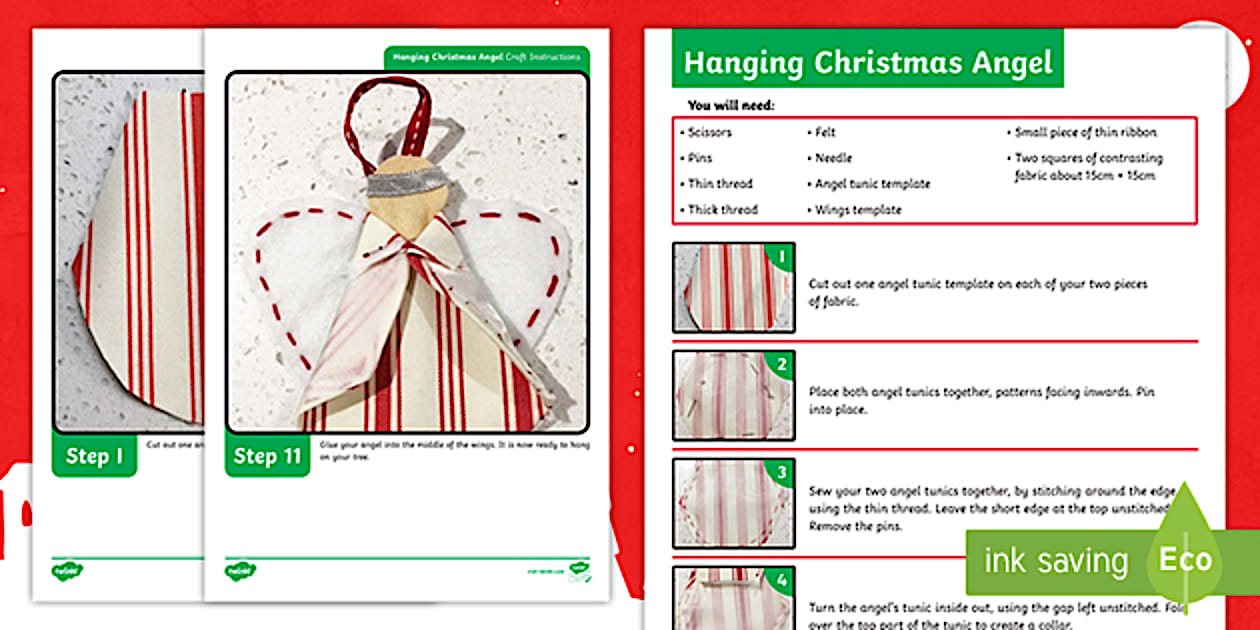 Christmas Angel Craft - How to put angel on Christmas tree