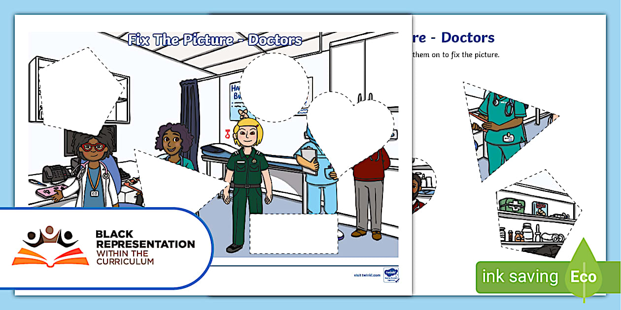 EYFS Diverse Doctors Fix the Picture Activity (teacher made)