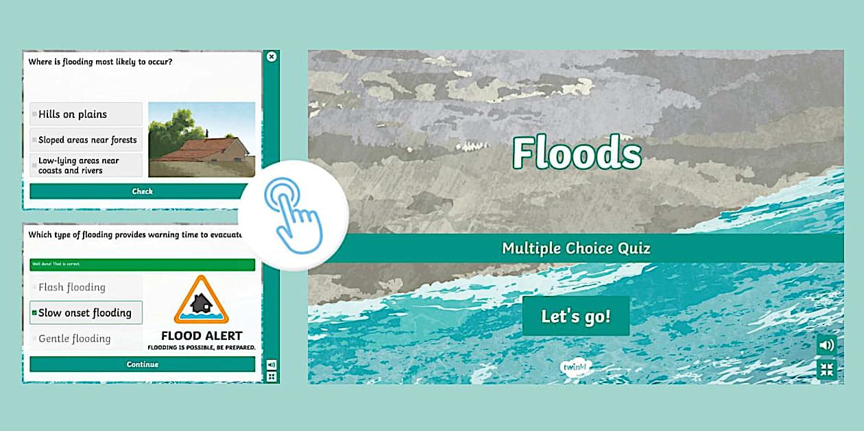 Floods Multiple Choice Quiz (teacher made) - Twinkl
