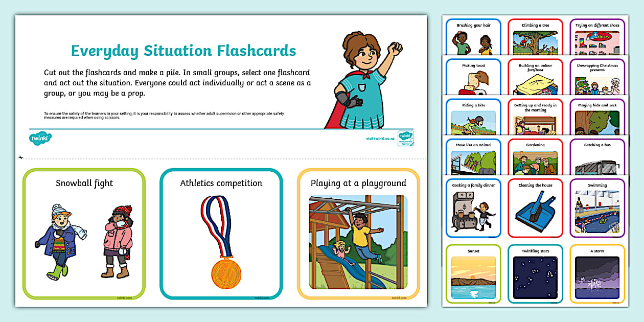 Drama L1 and 2 Everyday Flashcards (teacher made) - Twinkl