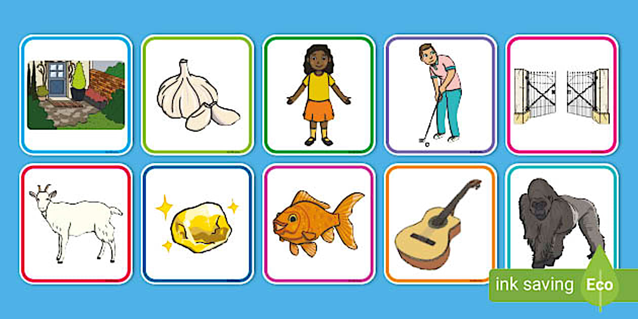 Initial Sounds Alliteration Picture Cards: Letter g - Twinkl