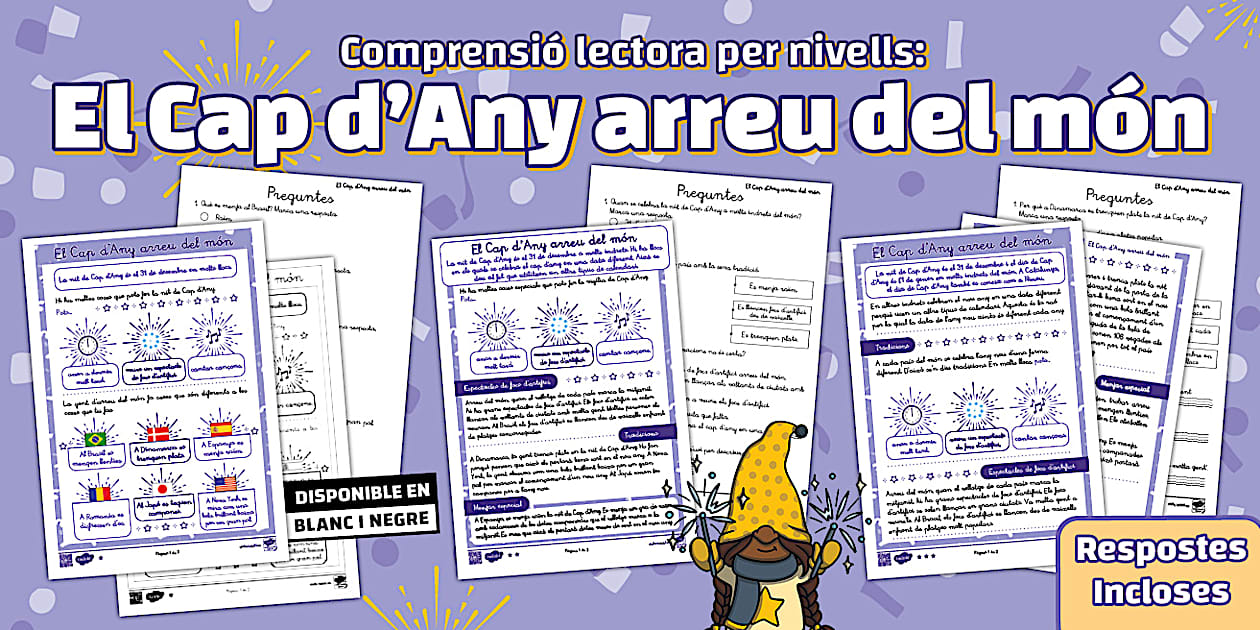 Comprensió lectora per nivells: El Cap d'Any arreu del món - Català
