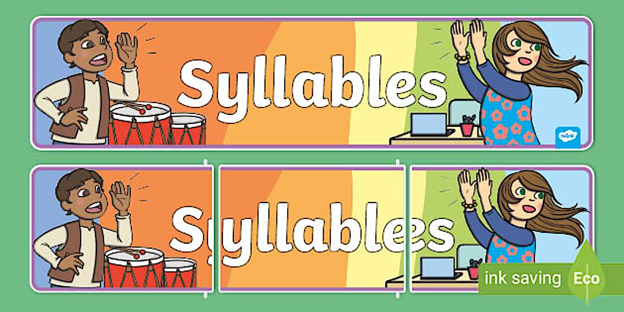 Syllables Display Banner (Teacher-Made) - Twinkl