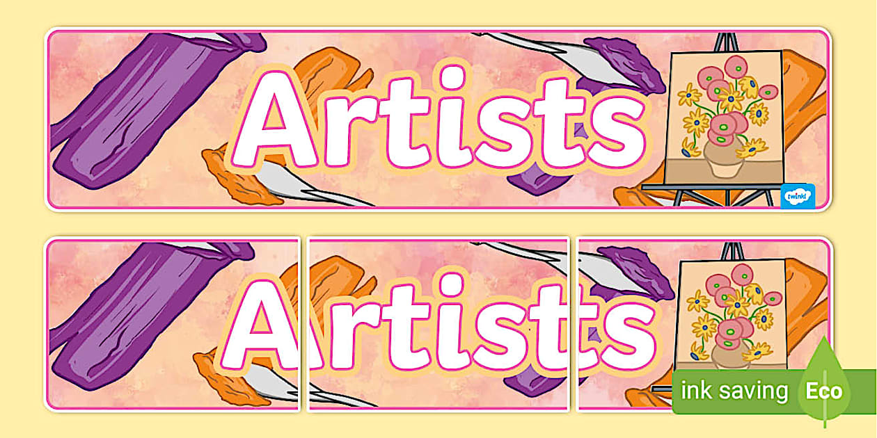 Artists Display Banner (professor feito) - Twinkl
