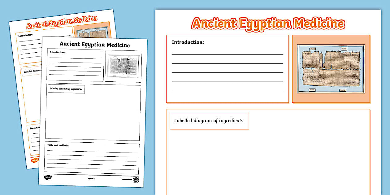 Ancient Egyptian Medicine Non-Chronological Report Template
