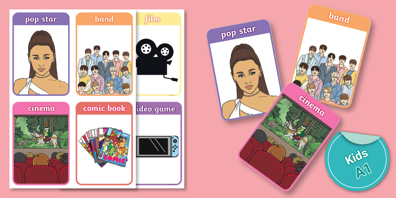 ESL Arts & Media Flashcards for Kids (teacher made) - Twinkl