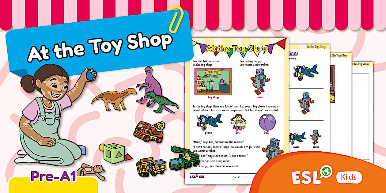 Toy Shop Reading Comprehension for Beginners