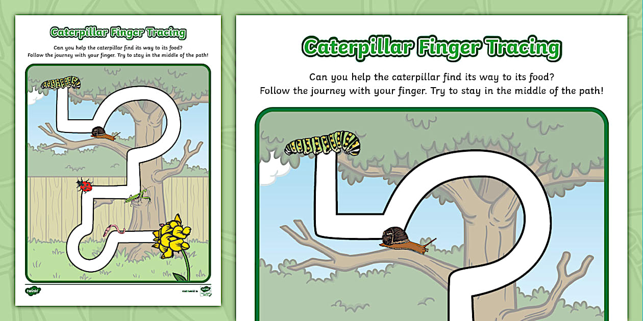 Caterpillar Finger Tracing Activity