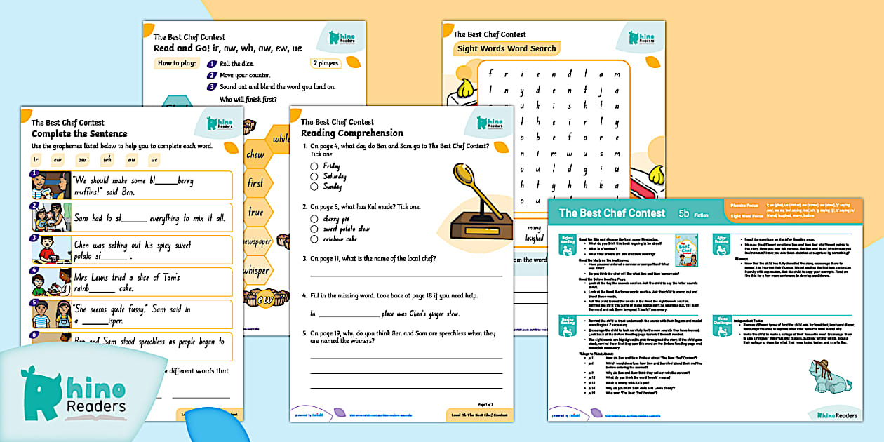 Level 5b 'The Best Chef Contest' Decodable Readers | Twinkl