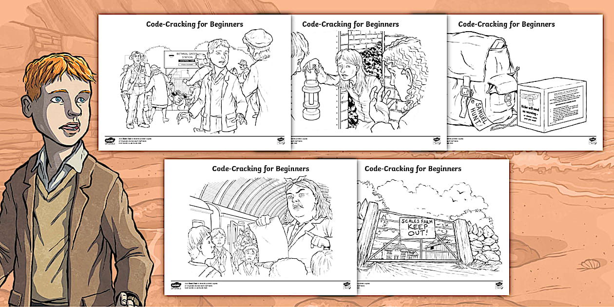 Code-Cracking for Beginners Colouring Pages - Twinkl