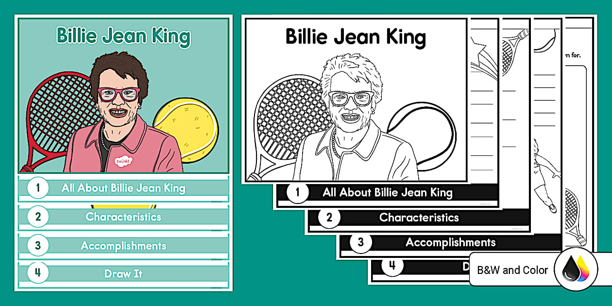 Billie Jean King Flipbook for K-2nd Grade
