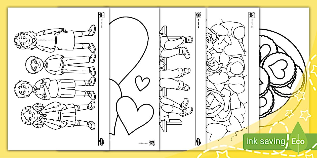 Simple Valentines Day Colouring Sheets for Toddlers - Twinkl