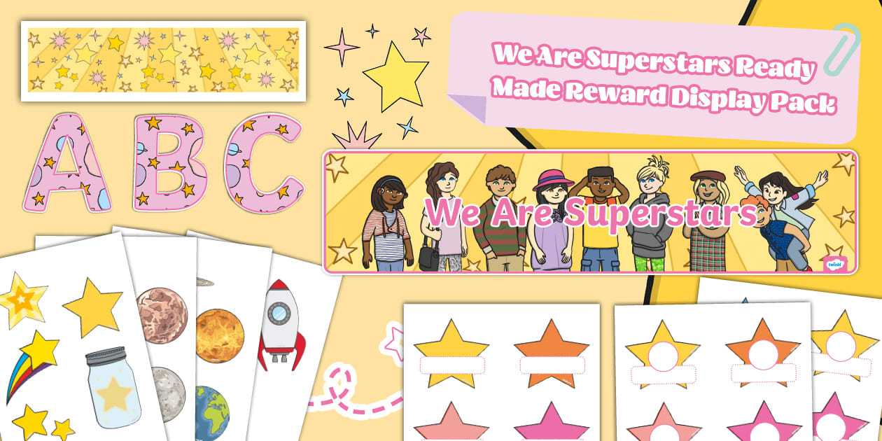 We Are Superstars Ready Made Reward Display Pack