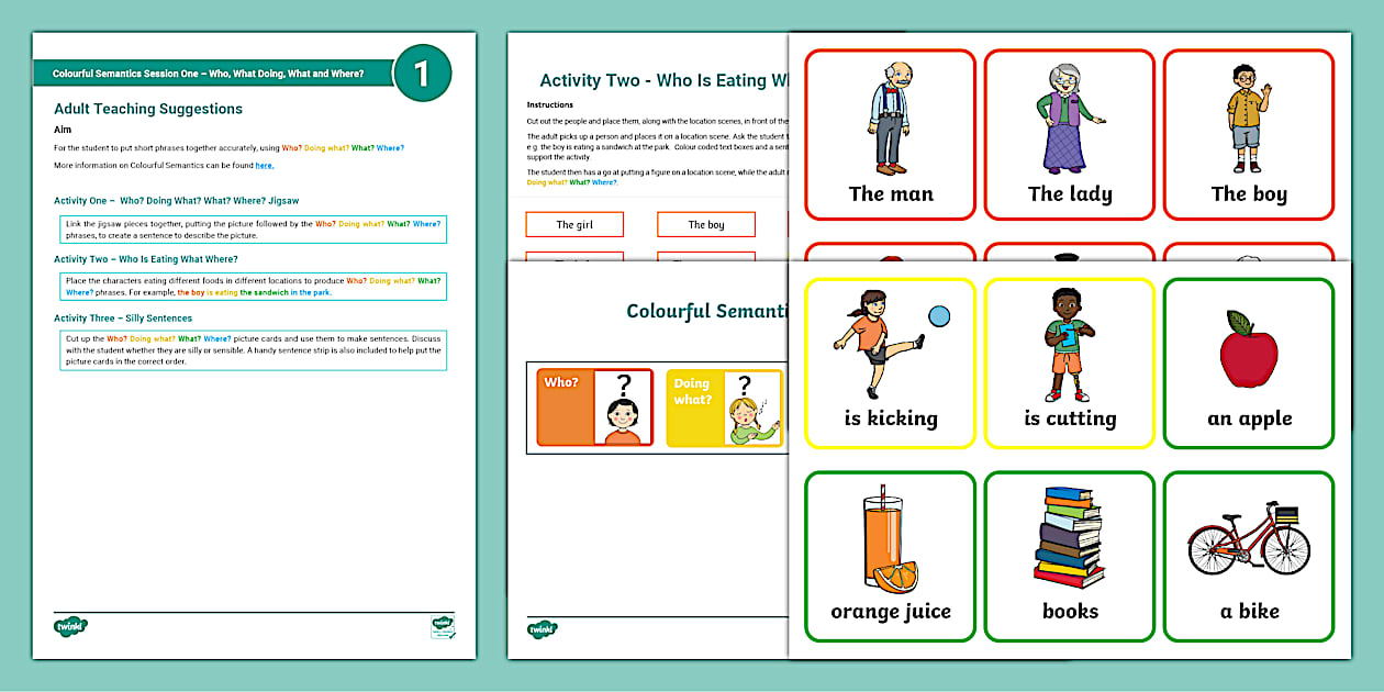 Colourful Semantics: Who, What Doing, What and Where? Session Plan and ...