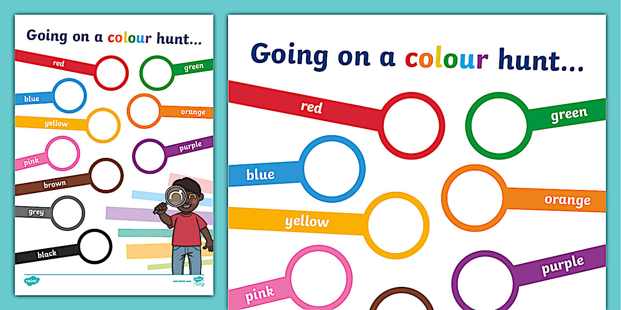 Colour Hunt Worksheet (teacher made) - Twinkl