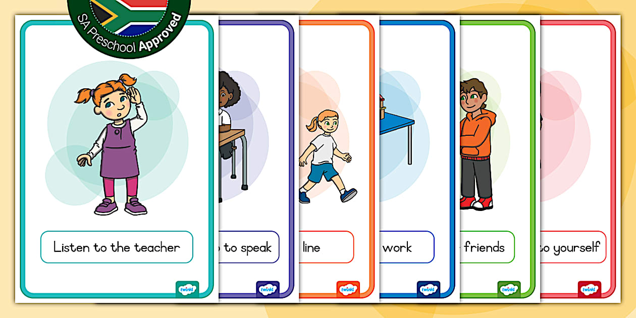 Preschool: Classroom Rules Chart (teacher made) - Twinkl