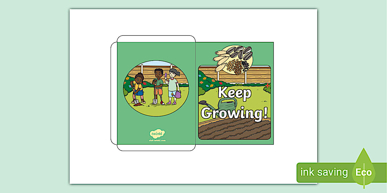 Keep Growing! End of Year Seed Packet,teacher gift - Twinkl