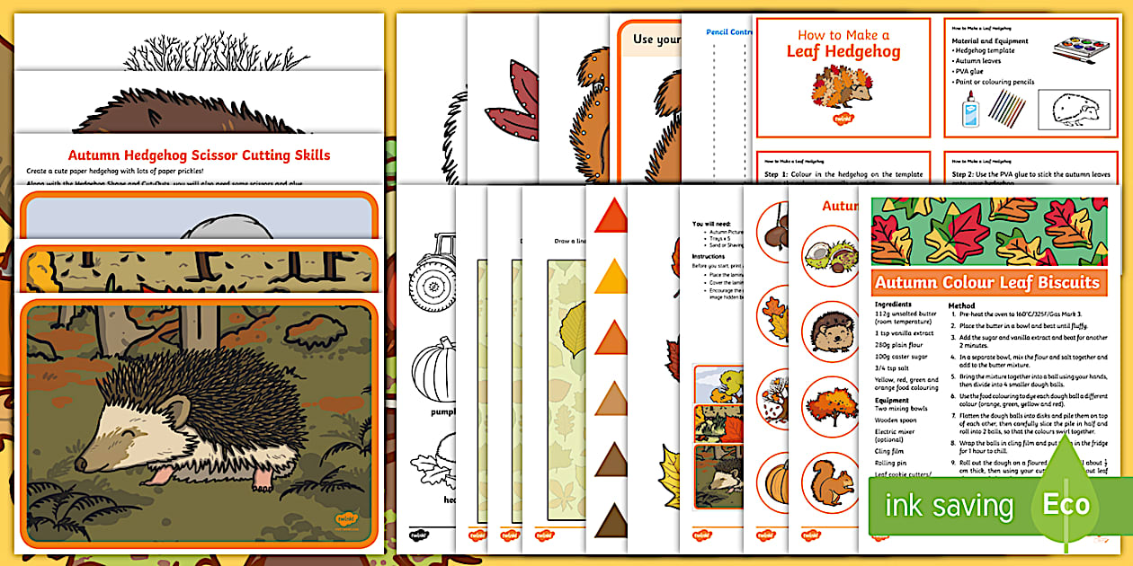 Autumn Fine Motor Activities EYFS Pack | Pencil Control