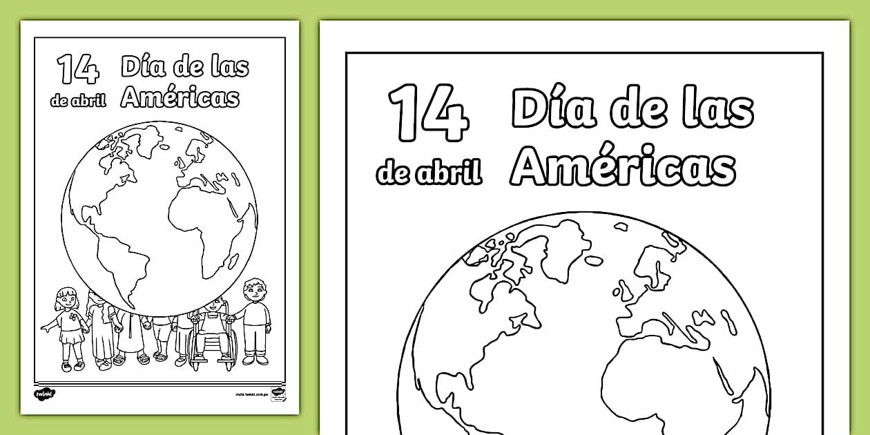 Hoja de colorear: Día de las Américas | Recursos Educativos