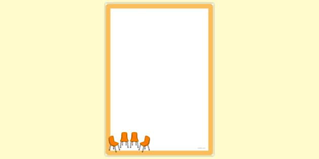Simple Blank 4 Chairs Page Border | Page Borders | Twinkl