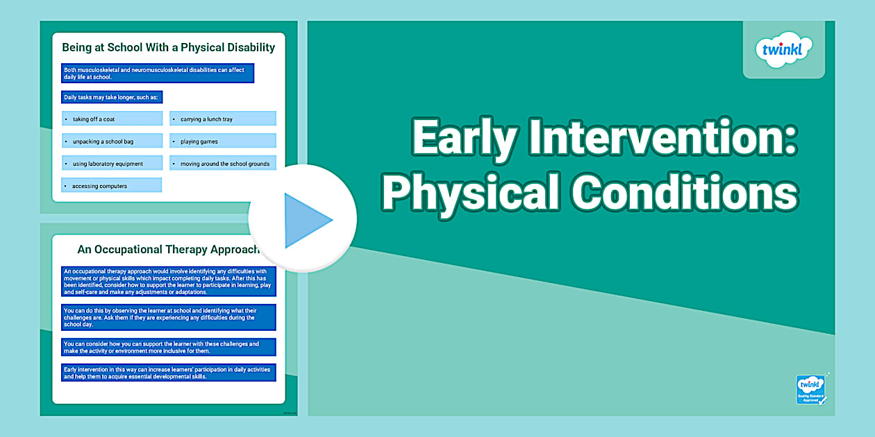 OT Early Intervention: Physical Conditions - Twinkl