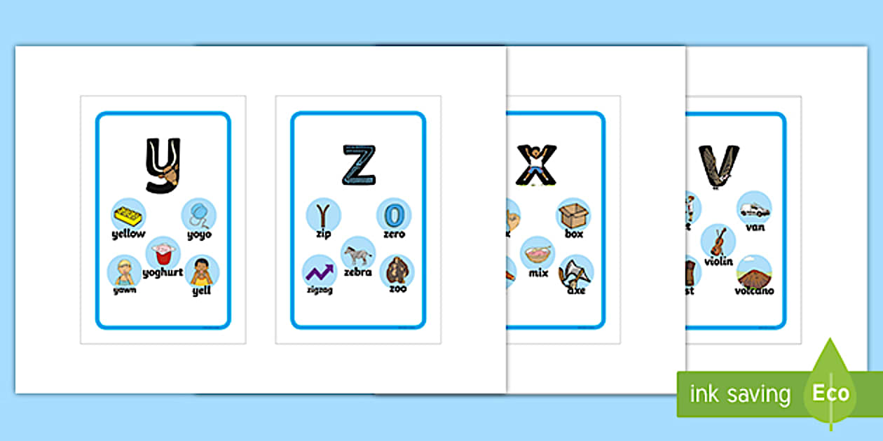 J,V,W,X,Y,Z,ZZ Phonics IKEA Tolsby/Fiestad Frame - Twinkl
