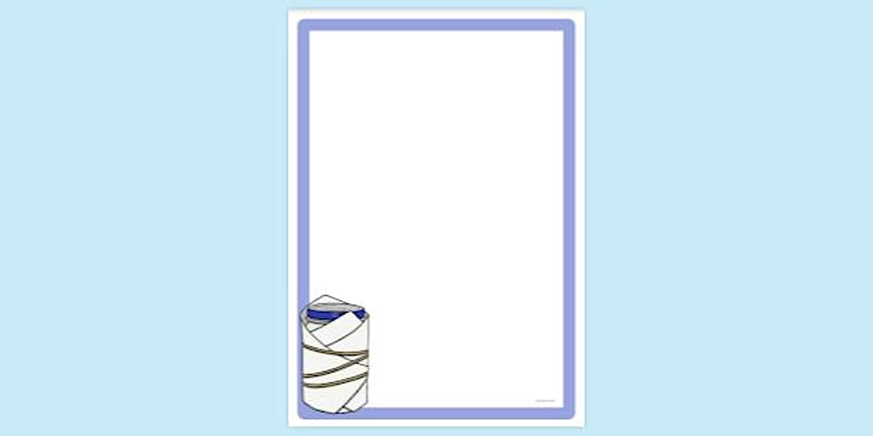 Jar Wrapped in Paper Page Border (professor feito) - Twinkl