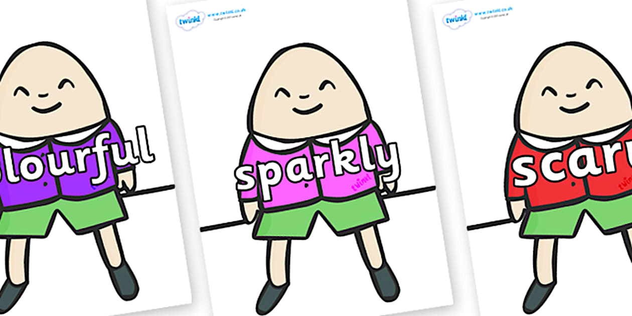 Cursive Wow Words on Humpty Dumpty (teacher made) - Twinkl