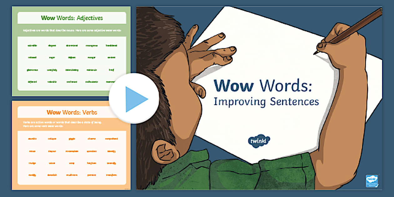 Wow Words: Improving Sentences PowerPoint | ELA Resources