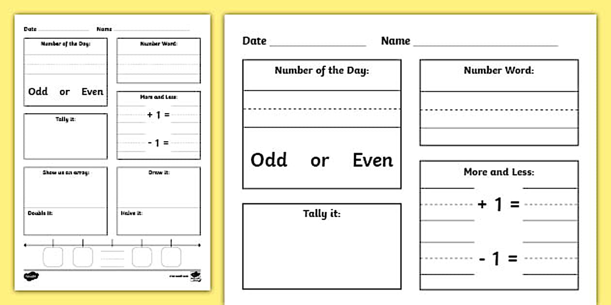Editable Number of the Day Worksheet (teacher made) - Twinkl