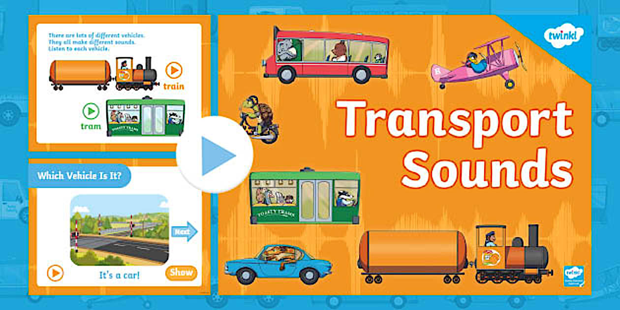 Transport Sounds Phase 1 Phonics PowerPoint (teacher made)