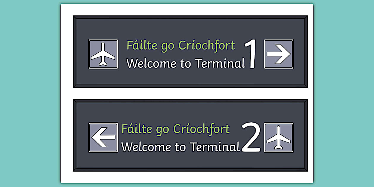 Irish Airport Role-Play Terminal Signs (Teacher-Made)