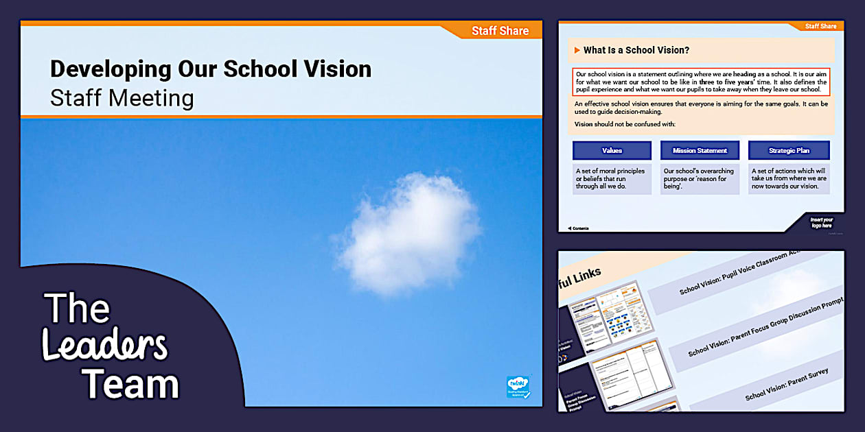 Staff Share: School Vision - SLT - Staff Meeting - Resources