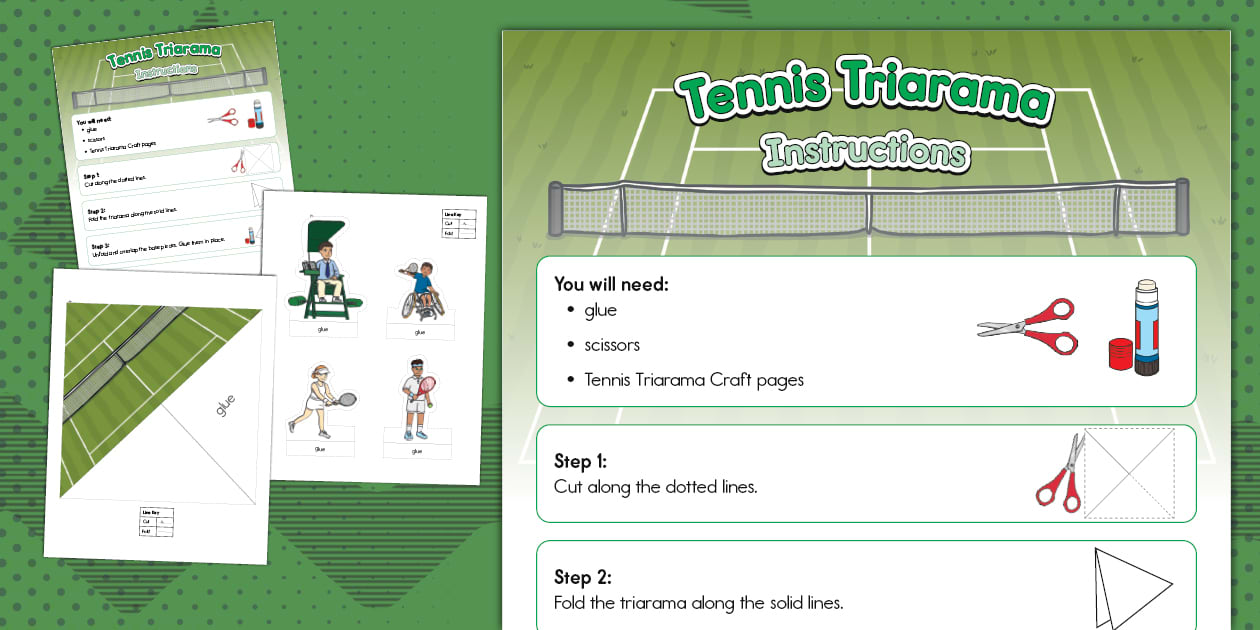 Tennis Trairama Craft (teacher made) - Twinkl