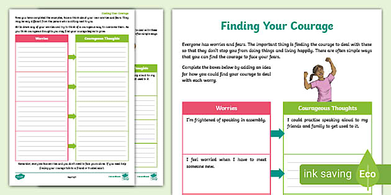 Finding Your Courage Activity - PSHCE and Wellbeing - KS2