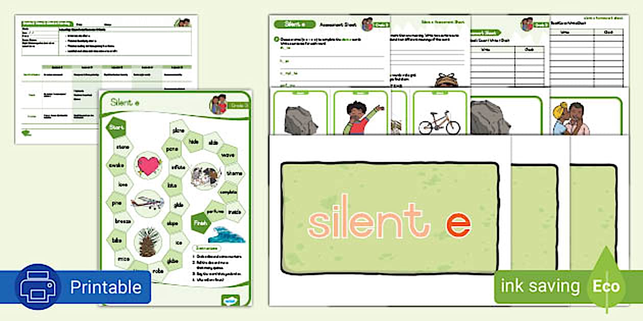 Grade 3 Phonics Pack silent e (teacher made) - Twinkl