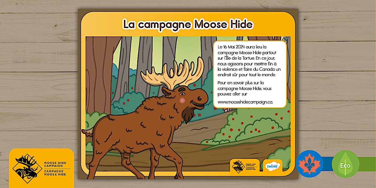 FREE! - Moose Hide Campaign Classroom Poster French - Twinkl