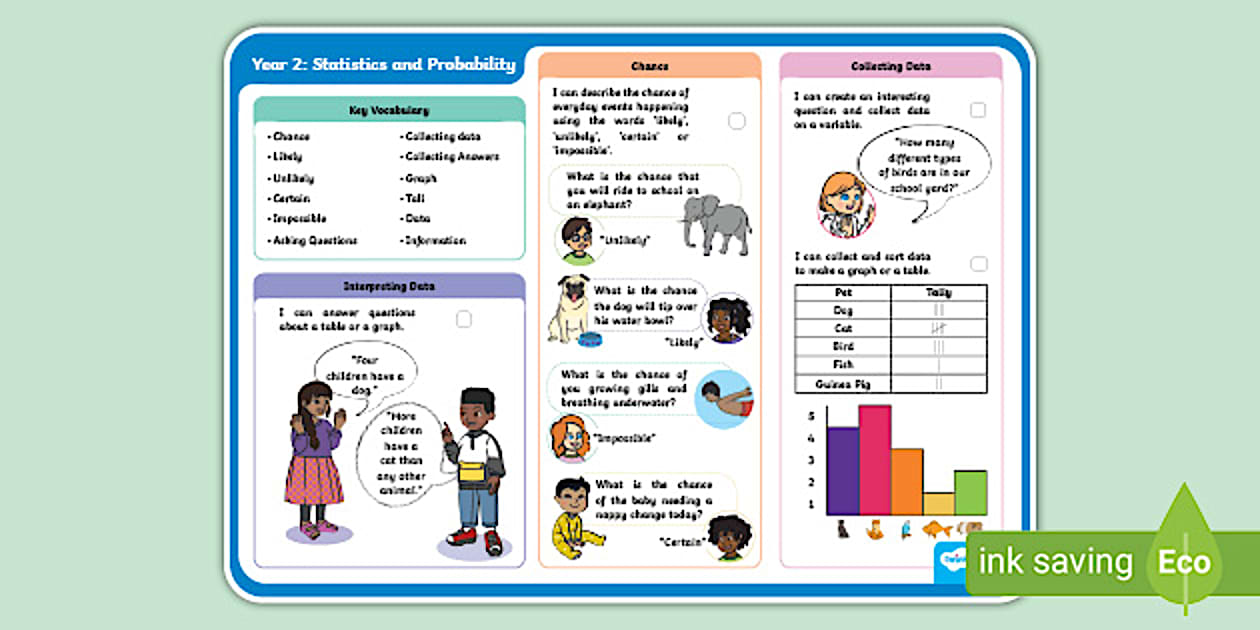 Year 2 Statistics and Probability Maths Knowledge Organiser