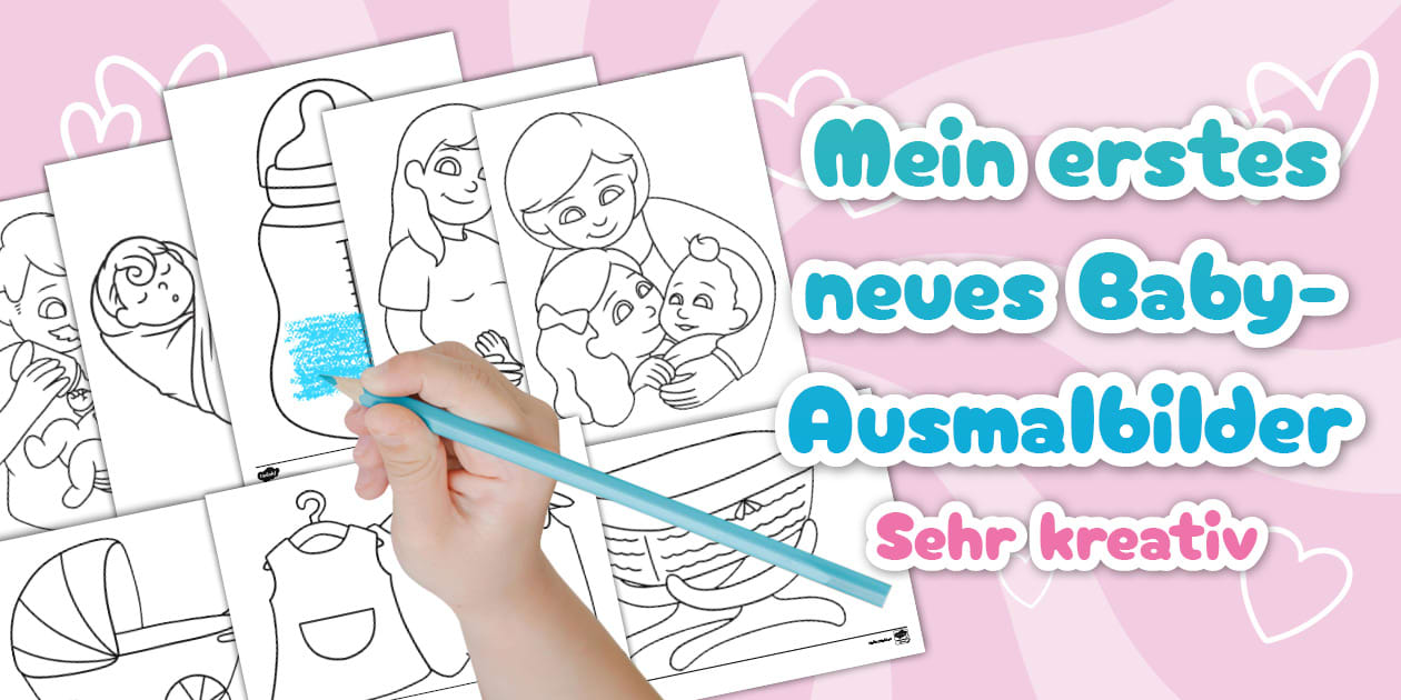 Mein erstes neues Baby - Ausmalbilder - Twinkl