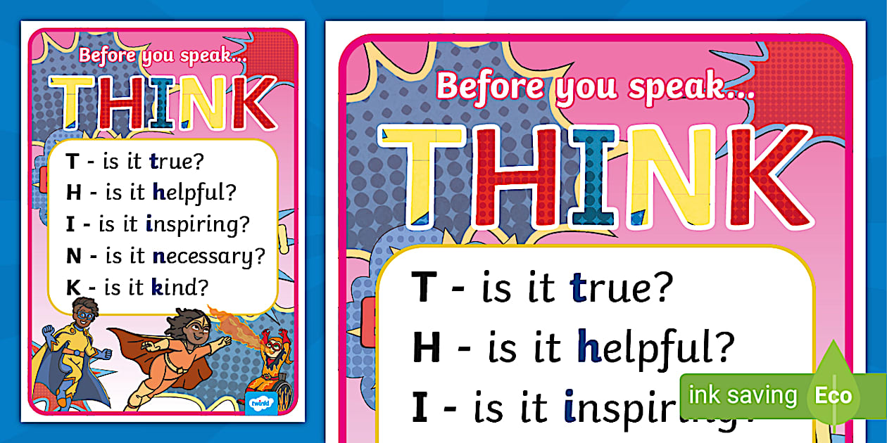 THINK Display Poster (Teacher-Made) - Twinkl