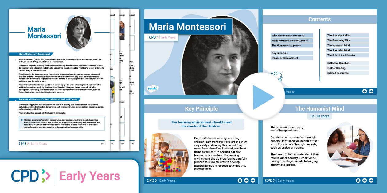 Maria Montessori | PowerPoint (Lehrer gemacht) - Twinkl