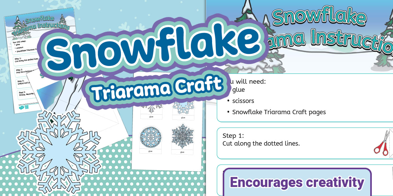 Snowflake Triarama Craft - Twinkl Japan