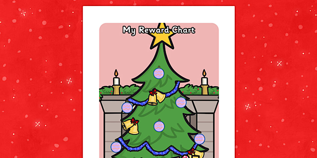 Editable Christmas Sticker Reward Chart (15mm) - Twinkl