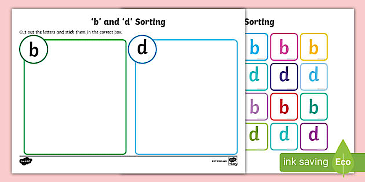 Precursive Lowercase b and d Confusing Letter Sorting Activity
