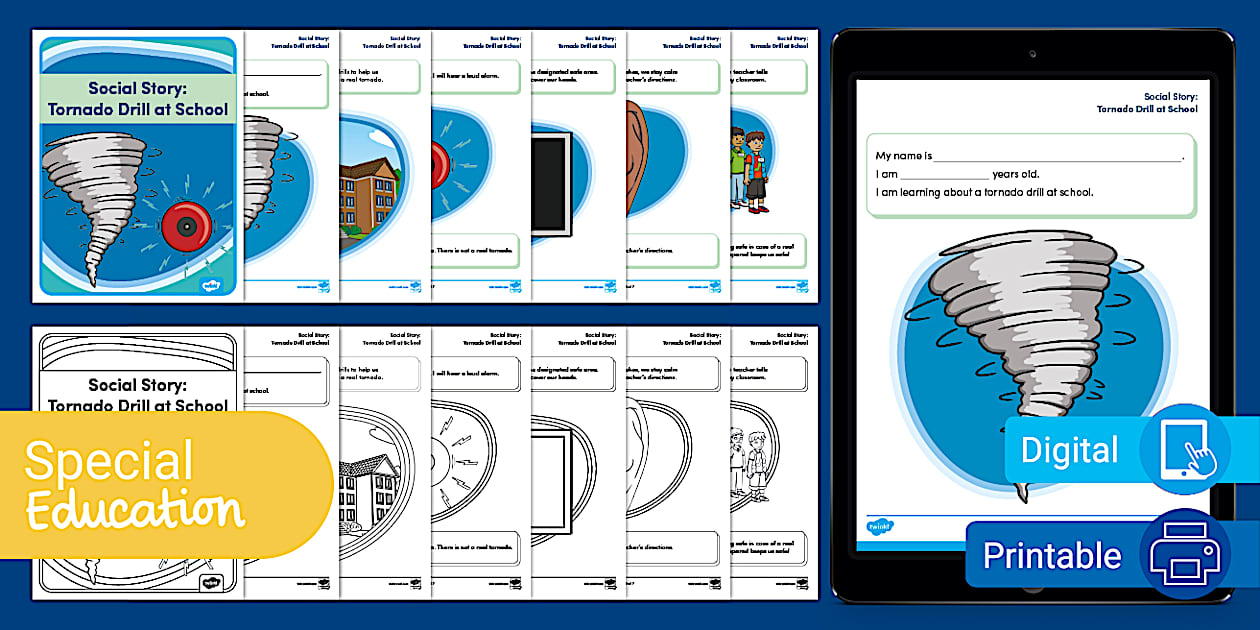 Social Story: Tornado Drill at School - Twinkl