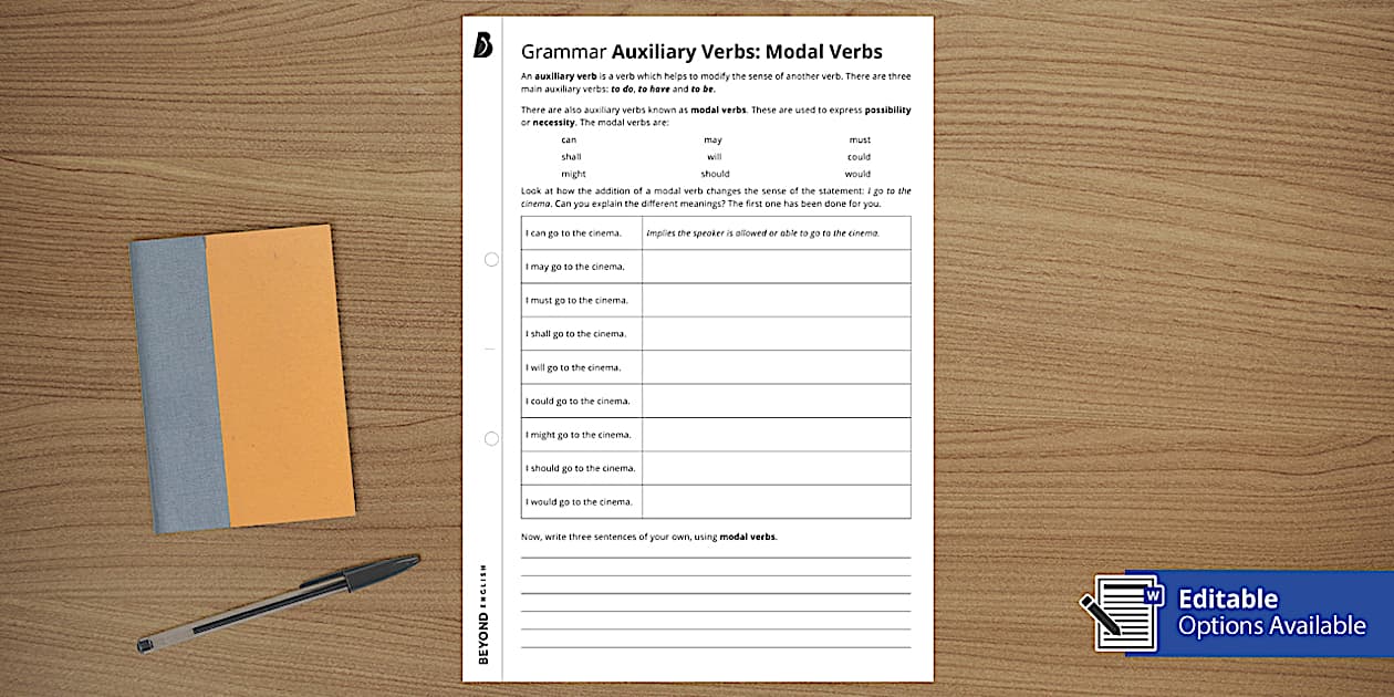 Modal Verbs Worksheet PDF | English | Beyond (teacher made)